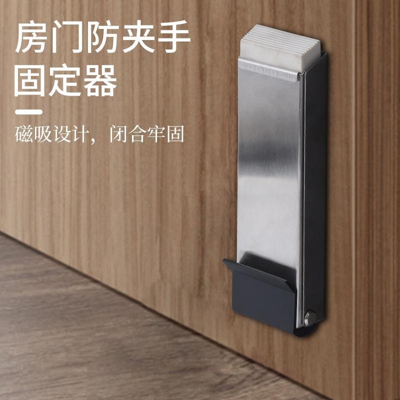 Hole-Free Metal Foot Door Stop Stainless Steel Flip Door Stop Door ...
