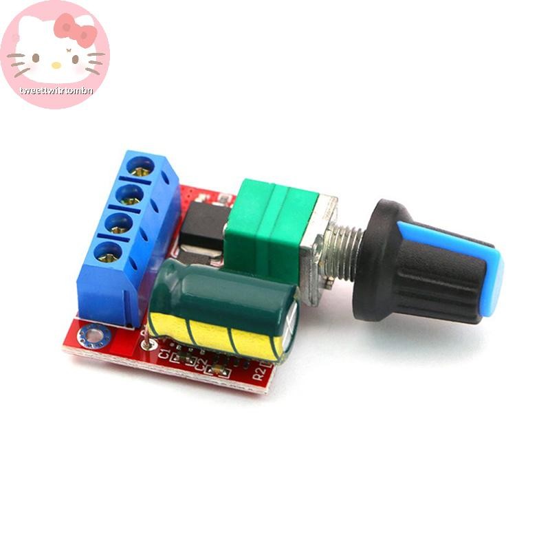 tweettwitombn 5A 90W PWM 12V DC Motor Speed Controller Module DC-DC 4 ...