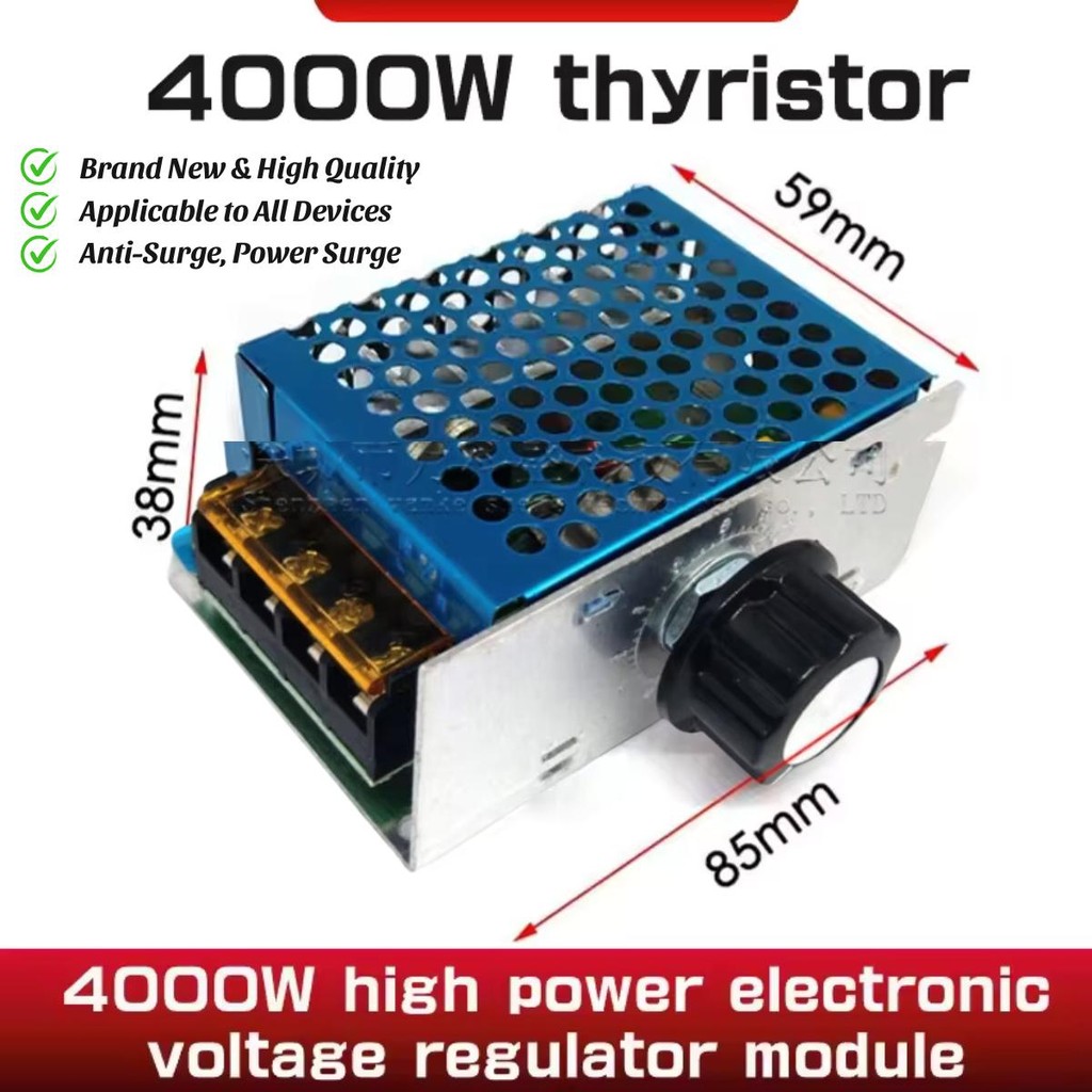 4000W 220V AC SCR Motor Speed Controller Module Voltage Regulator ...