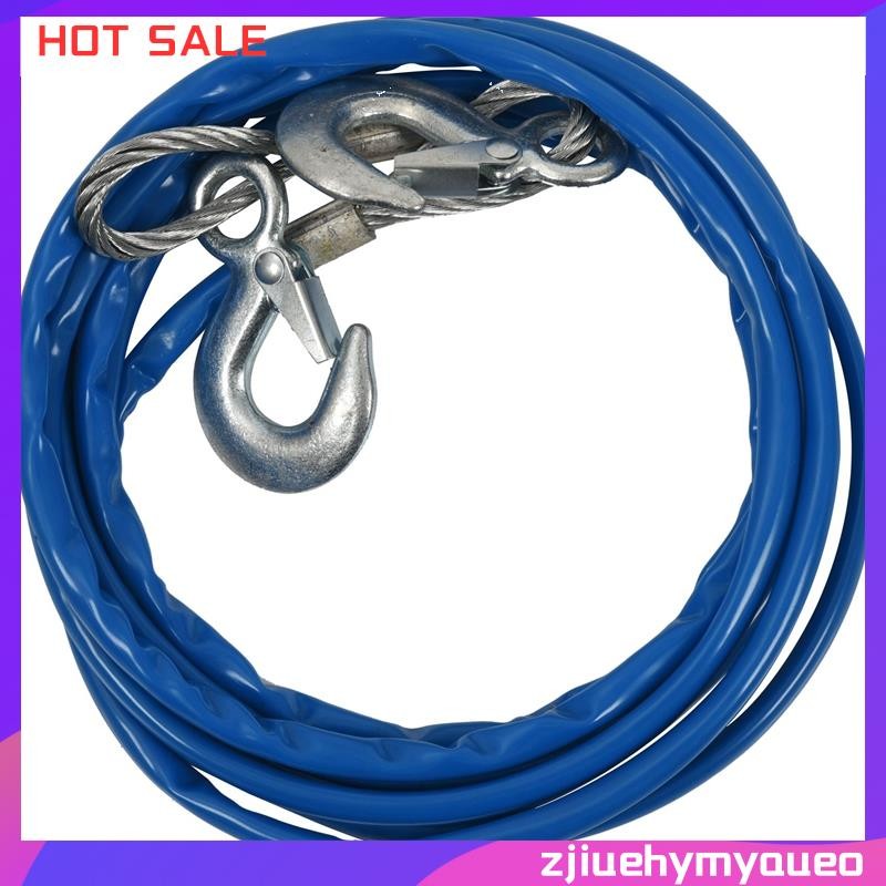 Heavy Duty Tow Ropes 4M 5 Tons Wire Cable High Strength Hook Steel Wire ...