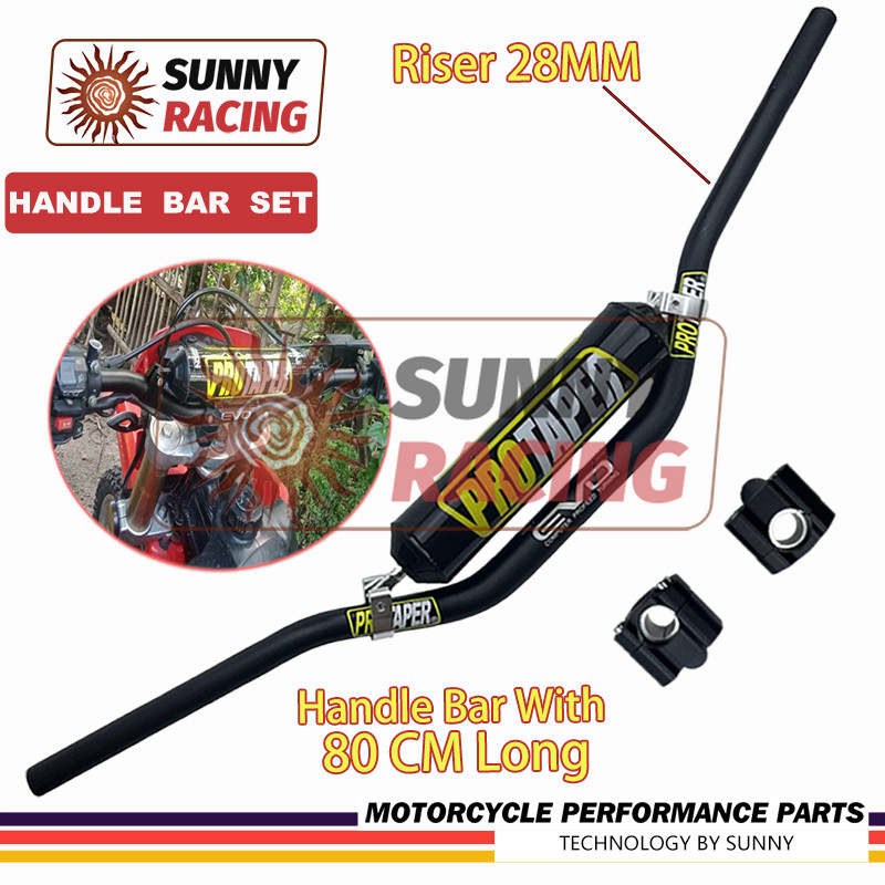 BLACK Handle Bar Evo Protaper *80 Cm Long *Handle Bar With Riser (28Mm ...