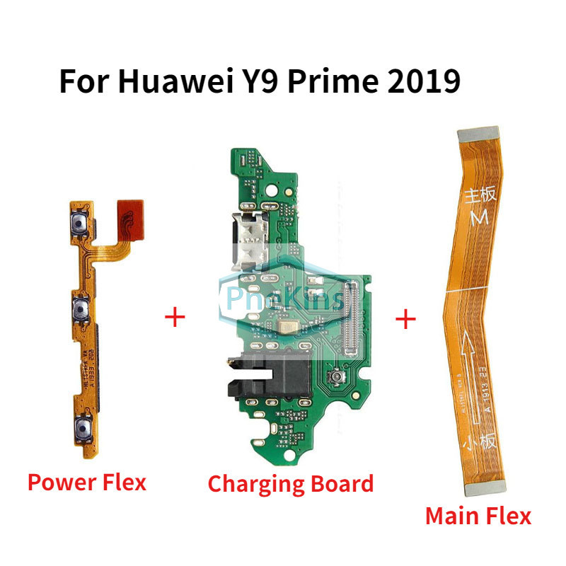 Power Flex For Huawei Y9 Prime 2019 Charging Port Dock Board Charger Connector Main Motherboard ...