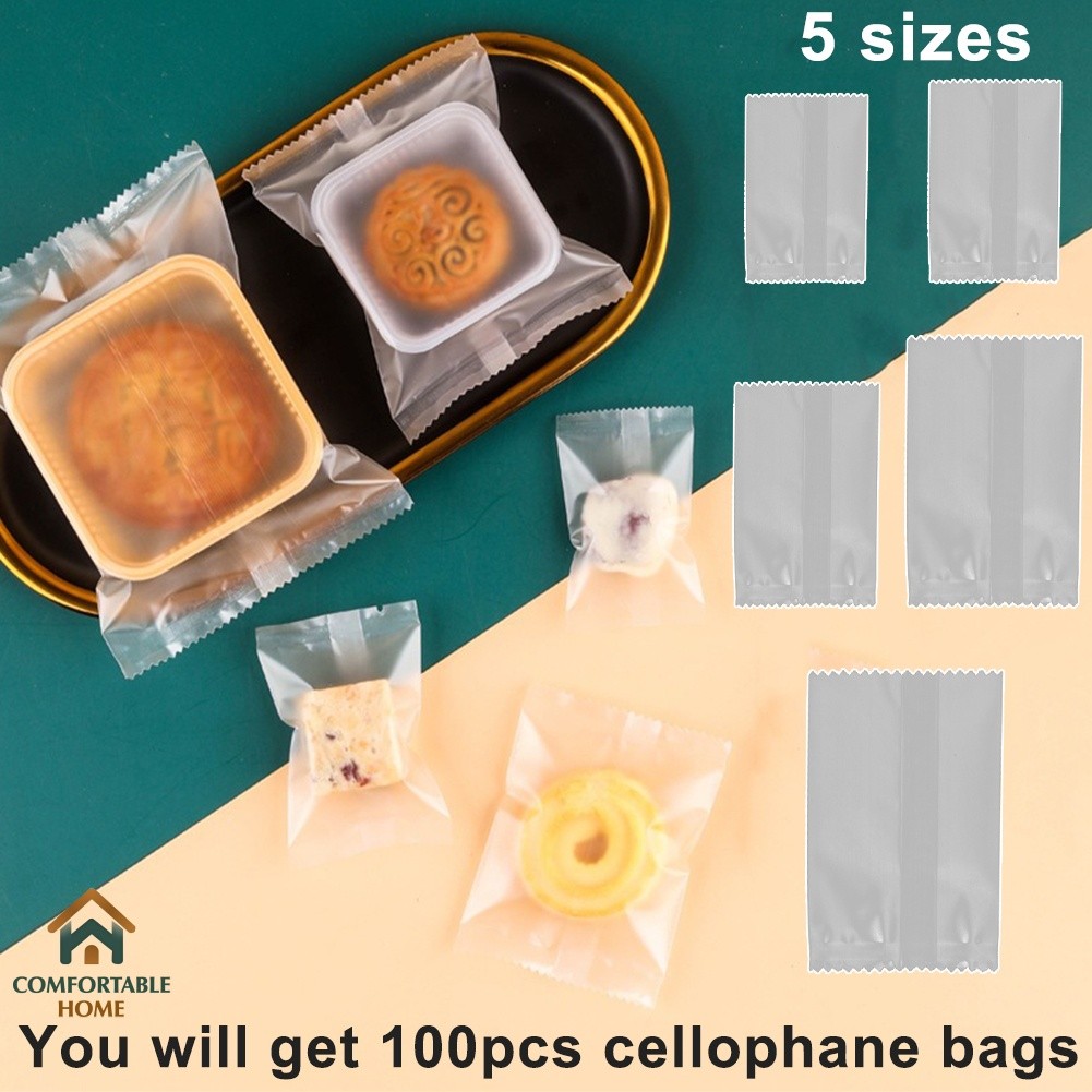 CHS 100pcs Food Packaging candy plastic packaging Frosted Matte Open ...