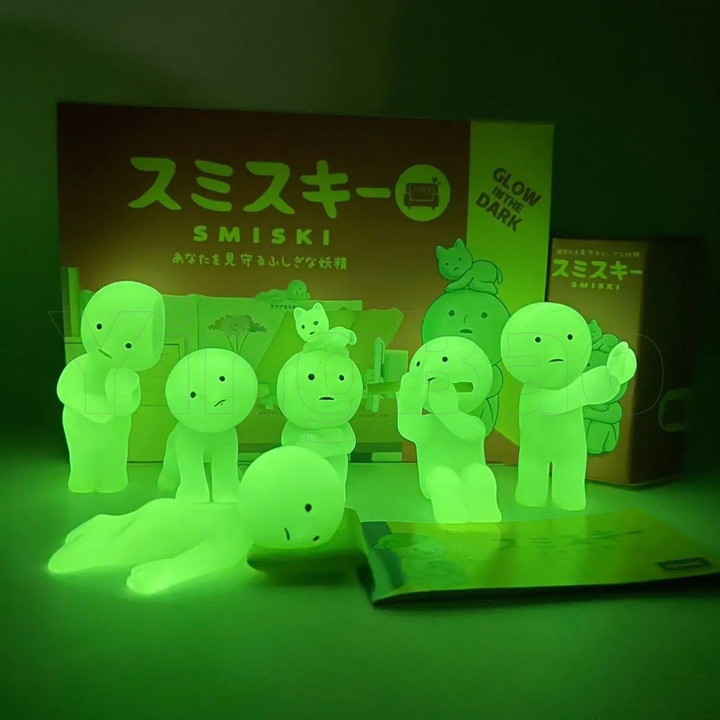 Smiski Hippers Series Noctilucent Green Doll Blind Box Cute Surprise ...