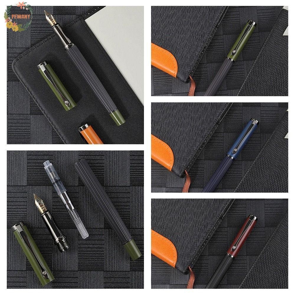 PEWANYZZ Luxury Metal Fountain Pen, Brushed Texture Smooth Writing ...