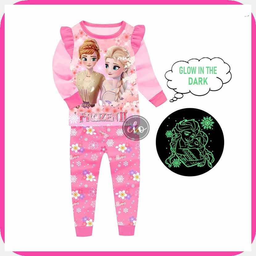 Frozen_Am*GLOW$fT`in!y[the,Y[DARK,B[Pajama,L[Set,w[Princess,D[or ...