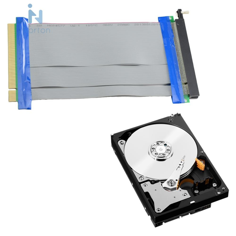PCI-E PCI Express 16X Riser Card Extender Flex Cable 15cm for 1U 2U ...
