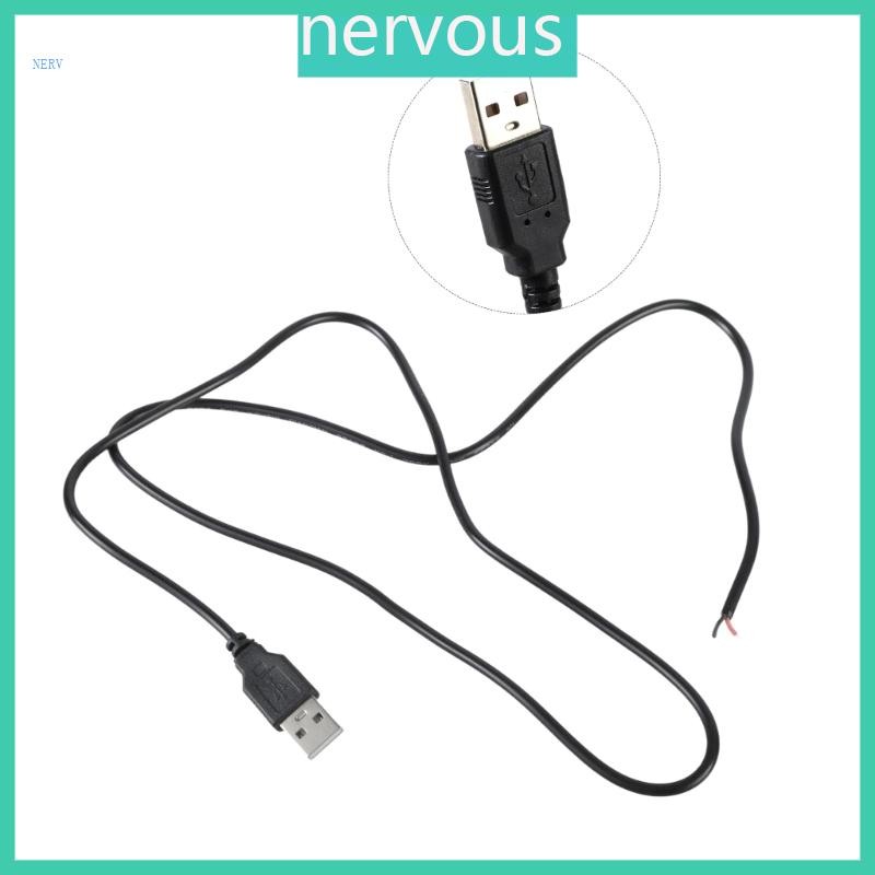 NERV 25cm-300cm USB Male to Open End 2Pin Power Cable Extension Cord ...