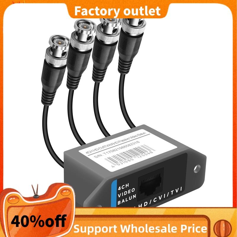 In Stock 4-Channel Video Balun BNC UTP CAT5 Transmitter for CCTV/ Surveillance Camera Trend ...