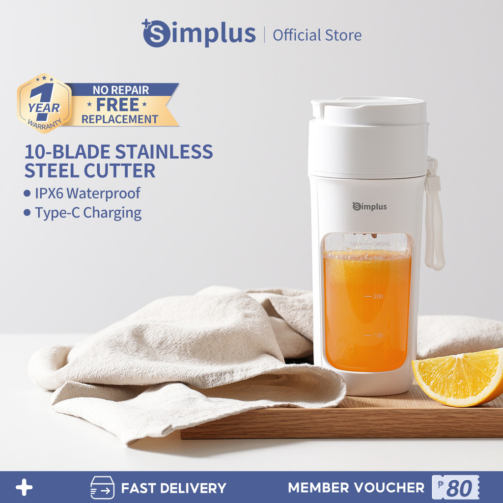 Simplus Juicer Blender Wierless Portable Drink Cup 10-Blade Cutter IPX6 ...