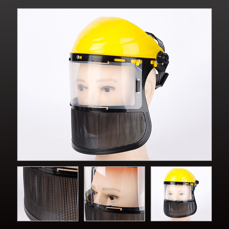 # JTPH # Garden Grass Trimmer Weed Wacker Safety Helmet Hat With Full ...