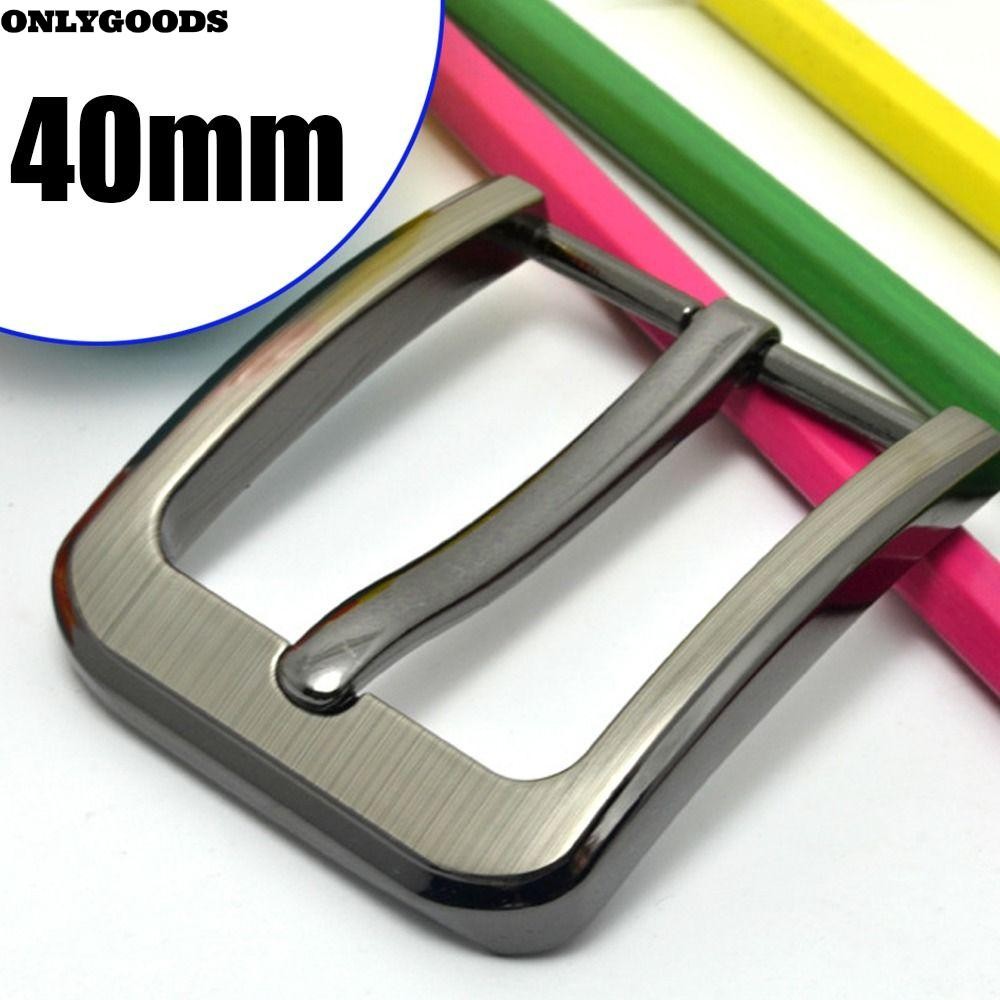 ONLY Leather Belt Buckles Craft Metal Wiredrawing Single Prong 40mm Pin ...