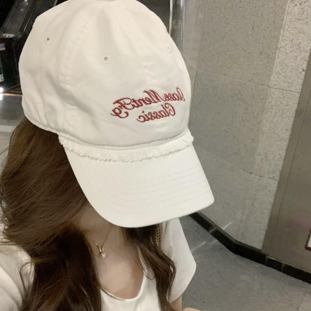 South Korea Fresh Lace Baseball Cap Female Soft Top BM Same Style ...