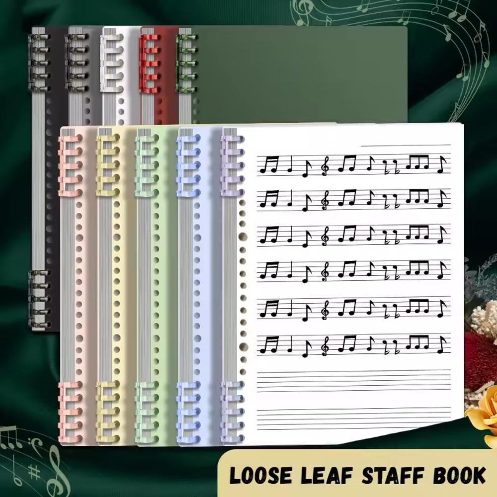 B5 Blank Sheet Music Notebook Spiral Staff Notebook 60 Sheets Music ...