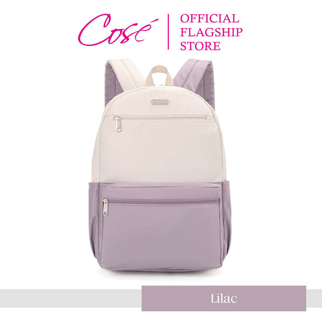 Cosé Fileen Two-tone Padded Laptop Backpack | Shopee Philippines