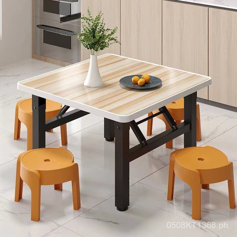 Household Folding Dining Table Simple Foldable Square Table Dining ...