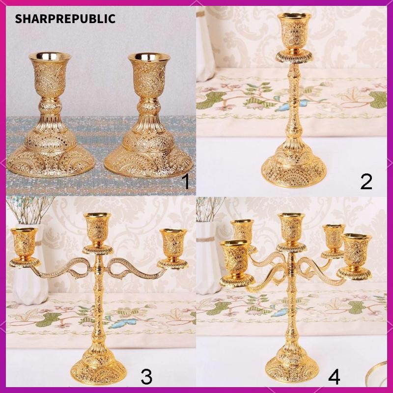 [Sharprepublic] European / 3/5 Alloy Candelabra Candlestick, Multi ...