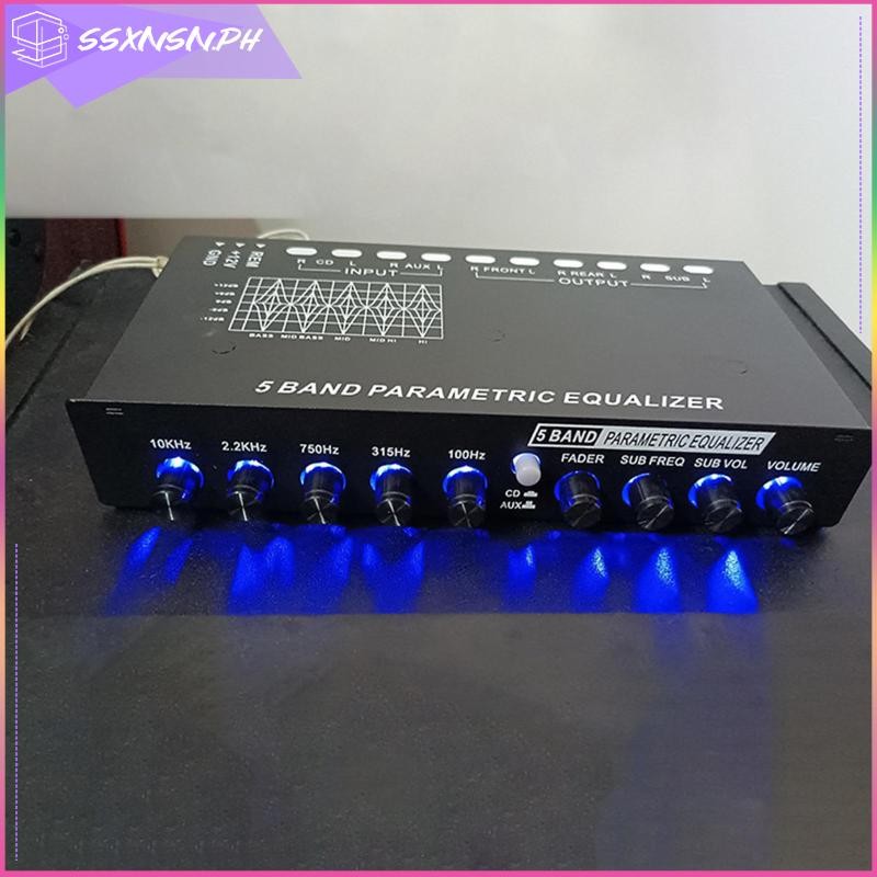 [ssxnsn] 5 Band Car Audio Adjustable 5 Bands EQ Premium Car Amplifier ...