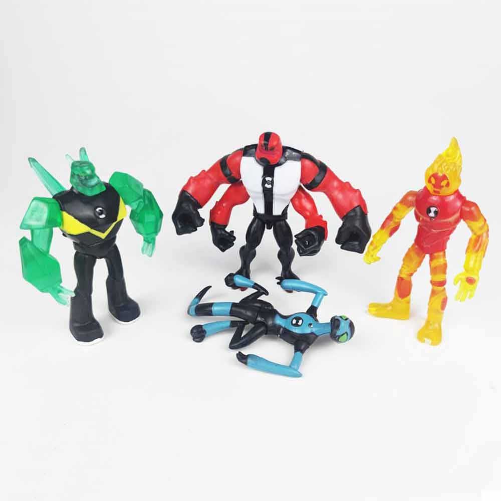 9Pcs BEN 10 Anime Characters PVC Action Figures Alien Tennyson Patung ...