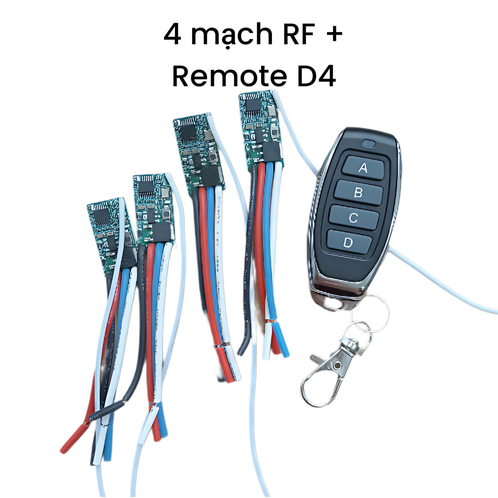 Combo of 4 433MHz RF receiver circuits, mini Led On/Off Control 3.6V 5V ...
