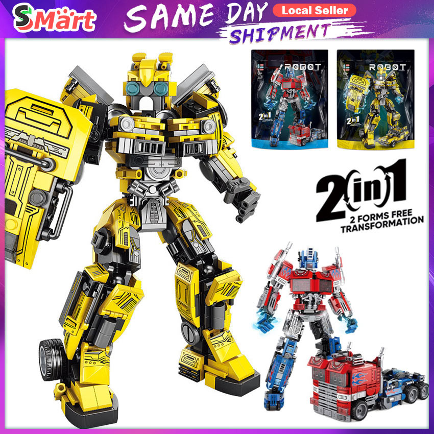 617/805PCS Building Block Set Transformation Robot And Truck Bumblebee ...