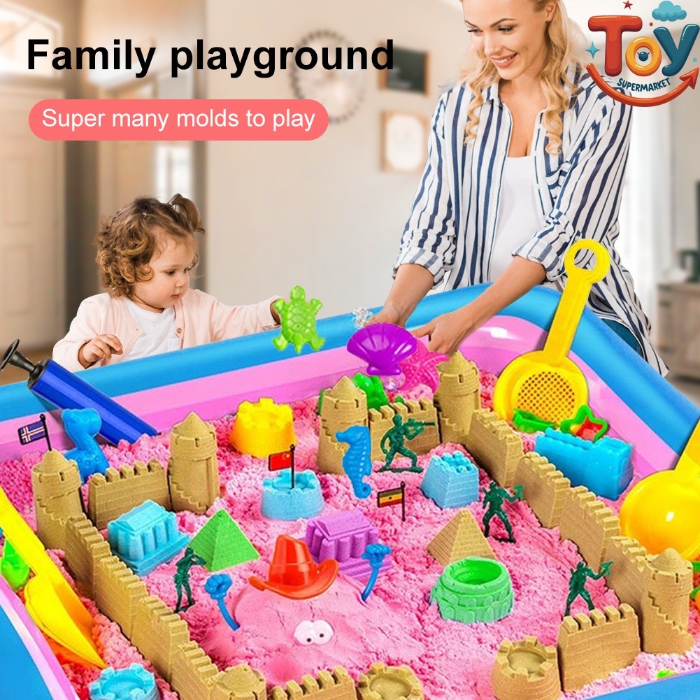 Children's Space Sand Toy Set Kinetic Sports Sand Toy Set With Mold And ...