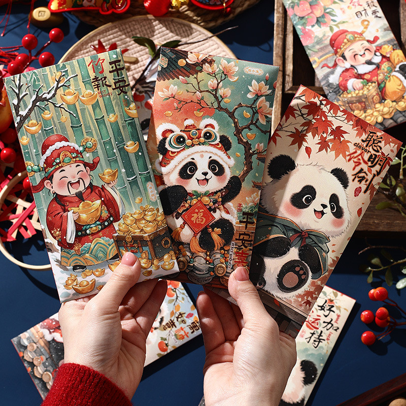 2025 New Style Spring Festival Red Envelope Panda Cute Chinese Style ...