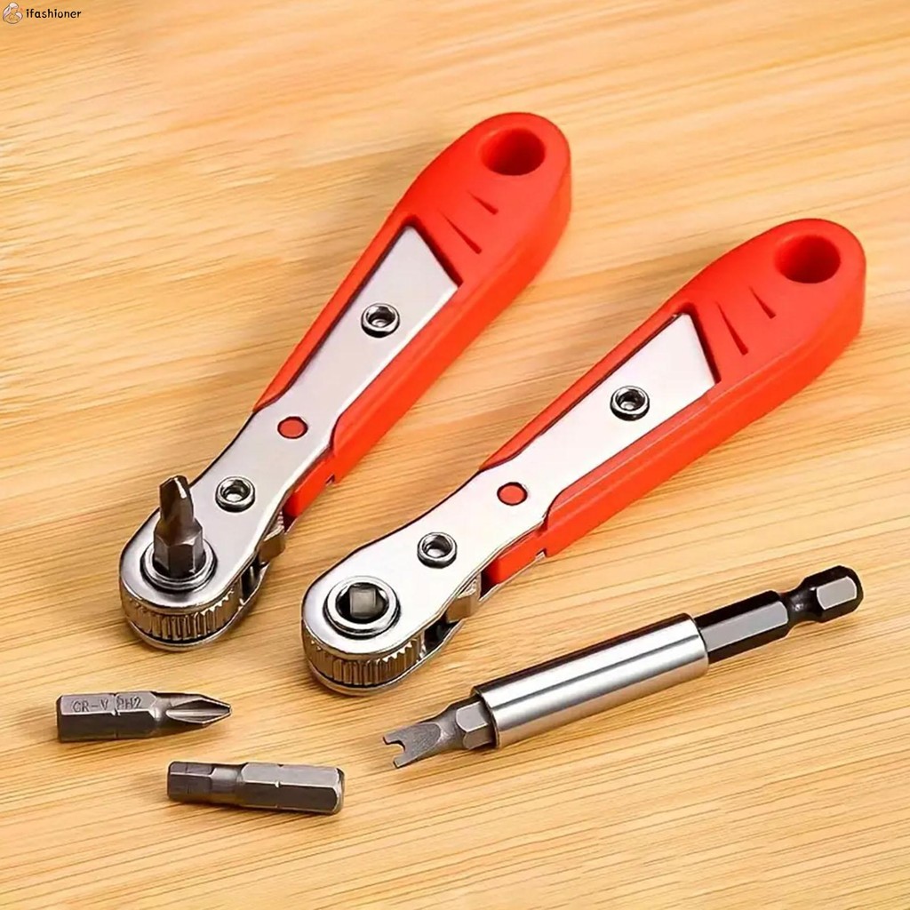 36-Tooth Ratchet Screwdriver with Smooth Ratcheting Ergonomic L-shaped ...