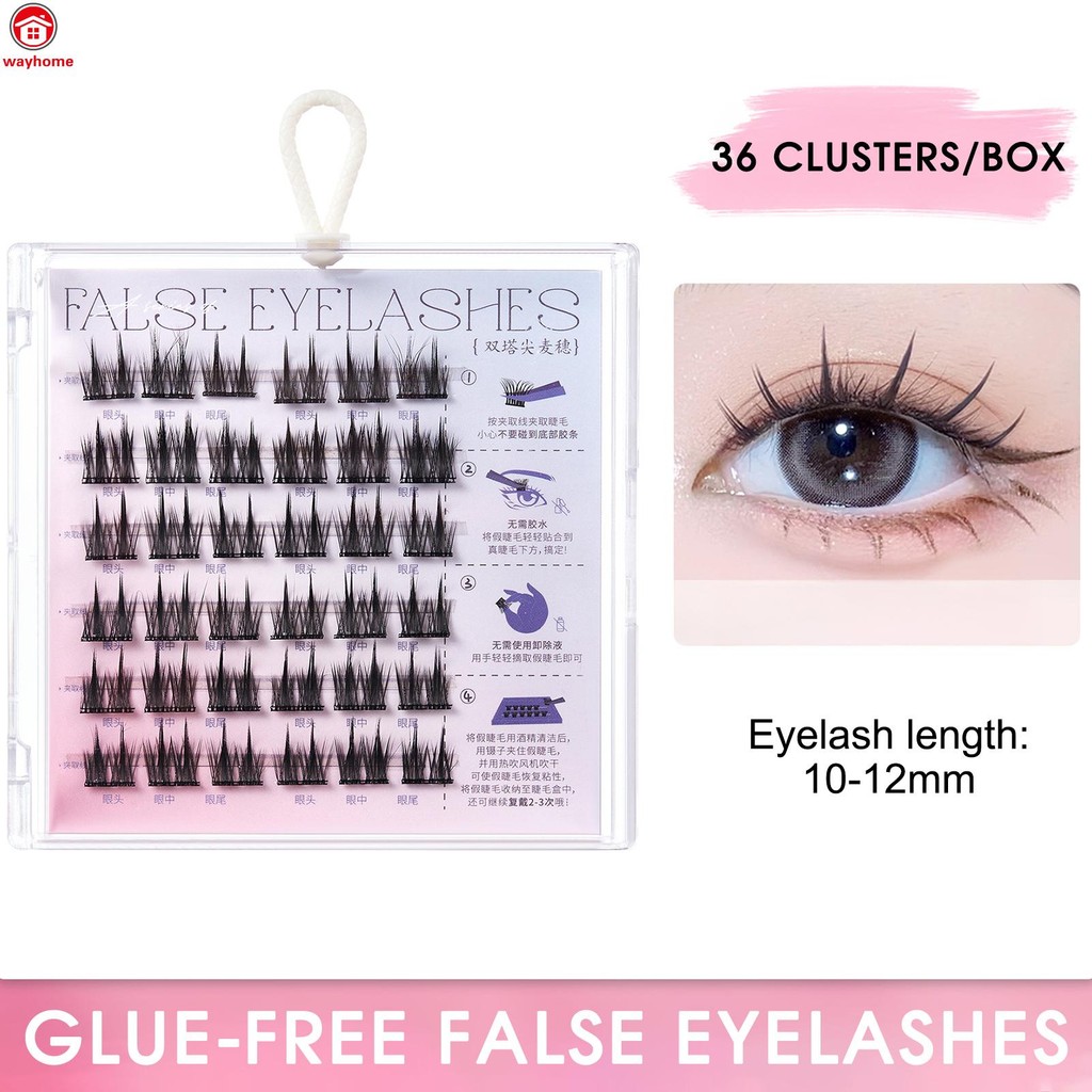 Glue-free Realistic False Eyelashes Ultra-Light Reusable Strip Lashes ...