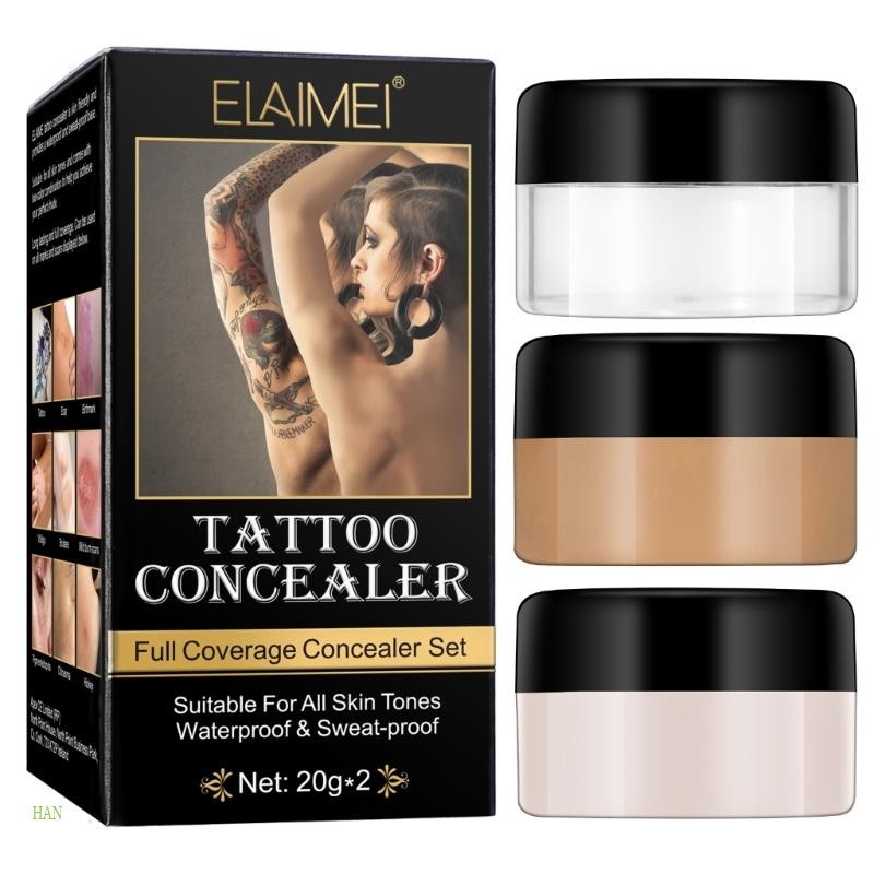 HAN TattooConcealer Makeup Waterproof Invisible Skin Concealing Long ...