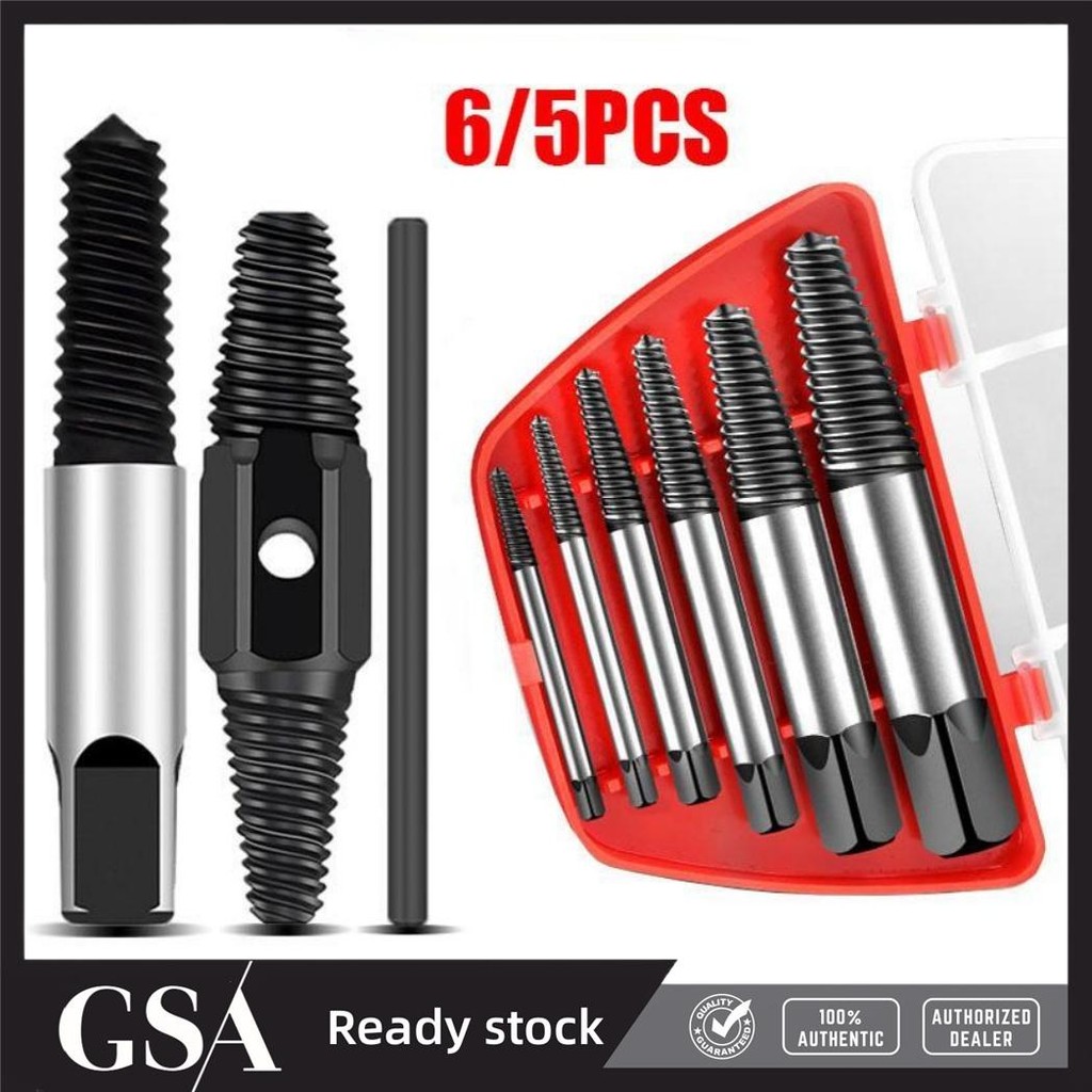 5/6Pcs Easy Out Drill Bits Broken Damage Bolt Screw Extractor Remover ...