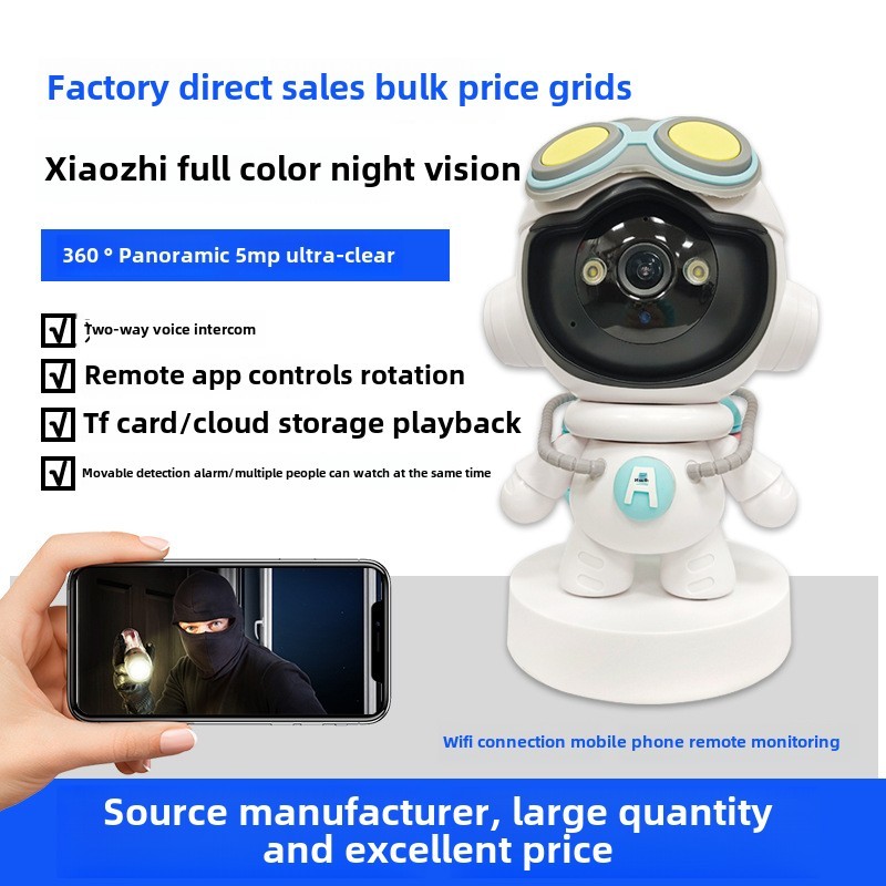 WiFi Wireless Surveillance Camera Home Monitor HD Camera Two-Way Voice ...