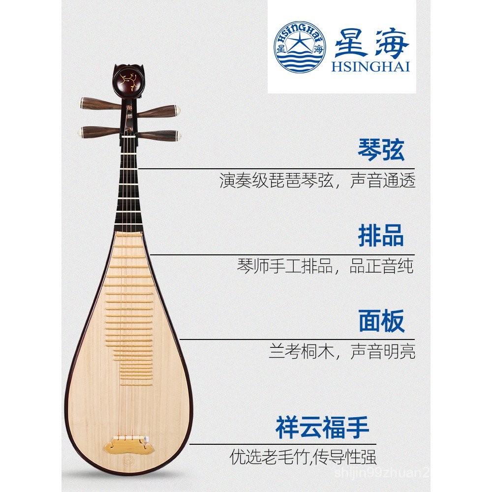 Beijing Xinghai Pipa Musical Instrument Beginner Entry Rosewood Pipa ...