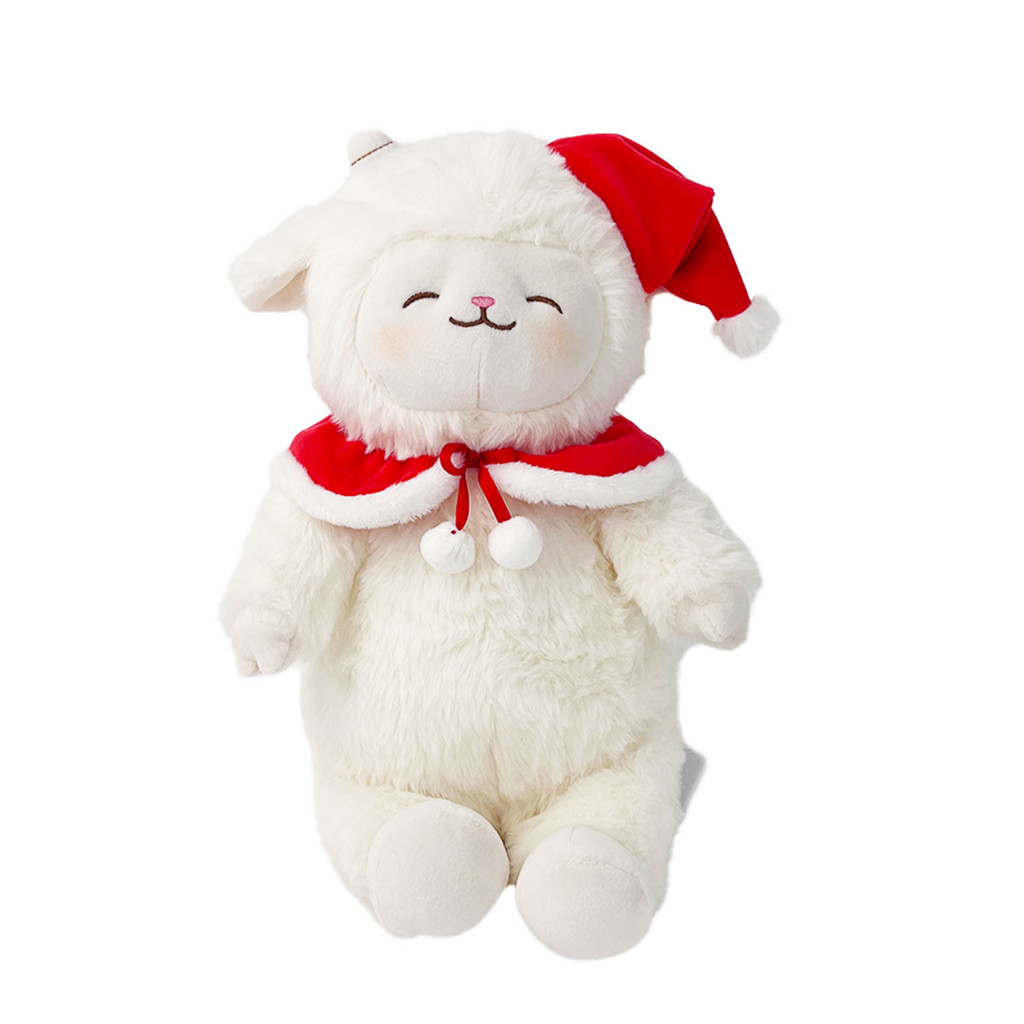 MINISO Mini Family Christmas Eve 10in. Lamb Baa Plush Toy (Red Hat ...