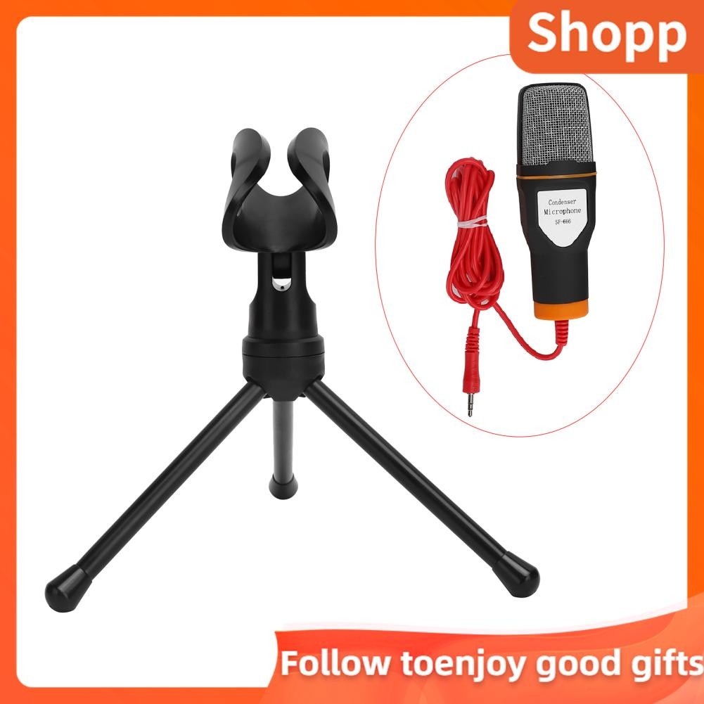 Shopp Condenser Computer Microphone Wired Stereo 3.5mm Audio With Stand ...