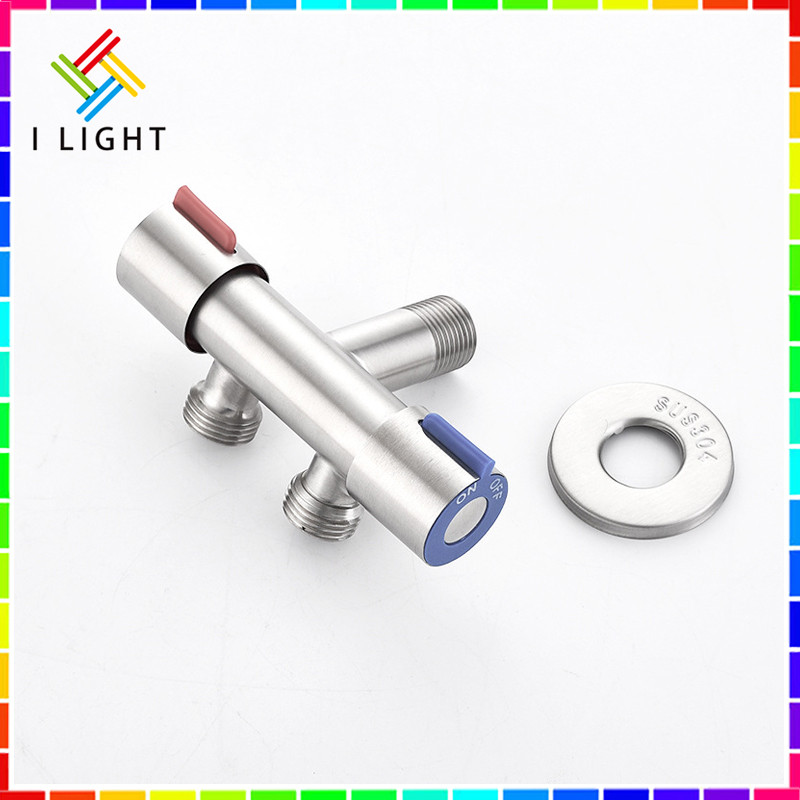 304 Stainless Steel One Inlet And Two Outlets Double Switch Angle Valve ...