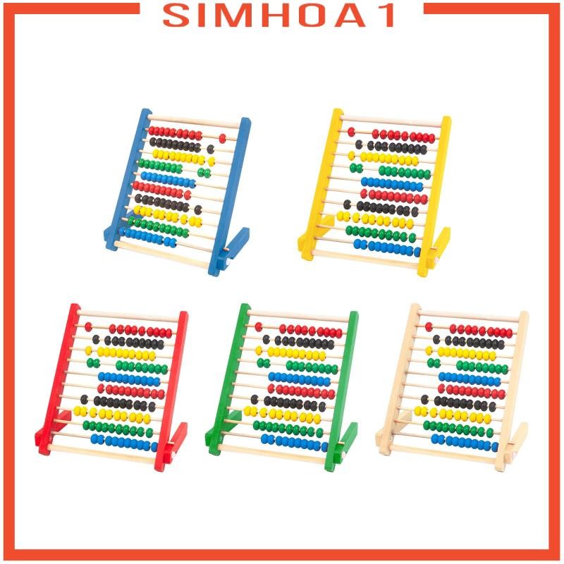 [Simhoa1] Education Abacus for Kids Math 10 Row Wooden Counting Frame ...