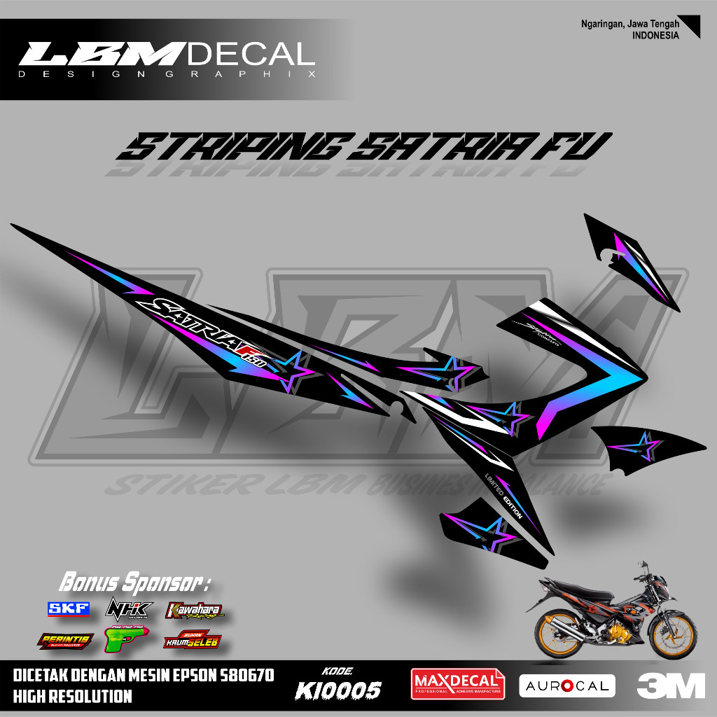 Striping STICKER LIST VARIATIONS Satria FU Facelift STARS Thai New ...