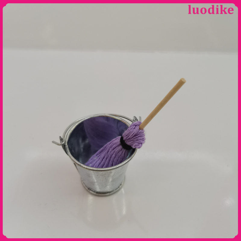 Toy House Doll Mop Floor Dollhouse Cleaning Supplies Mini Keg for Small ...