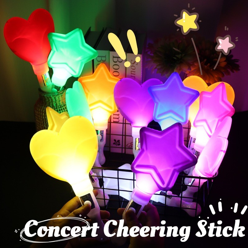 Luminous Concert Party Atmosphere Support Glow Stick Heart Star Shaped ...