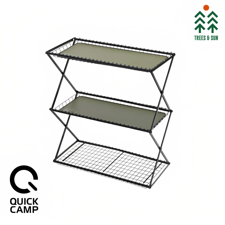 Quickcamp Three Tier Wire Steel Rack QC-3SS75 | Shopee Philippines