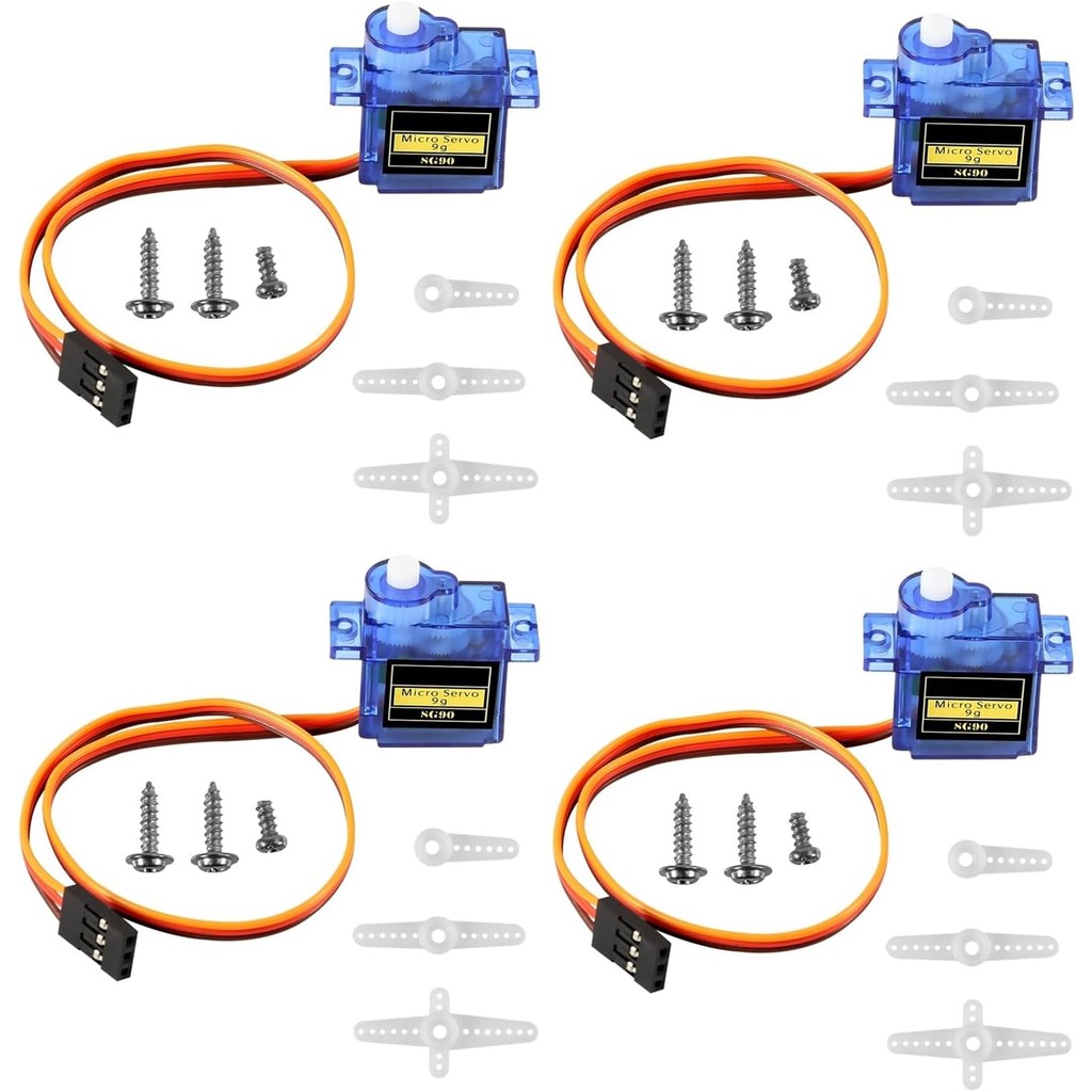 4Pcs SG90 Micro Servo Motor 180 Degree SG90 9G Gear Motor Control for ...