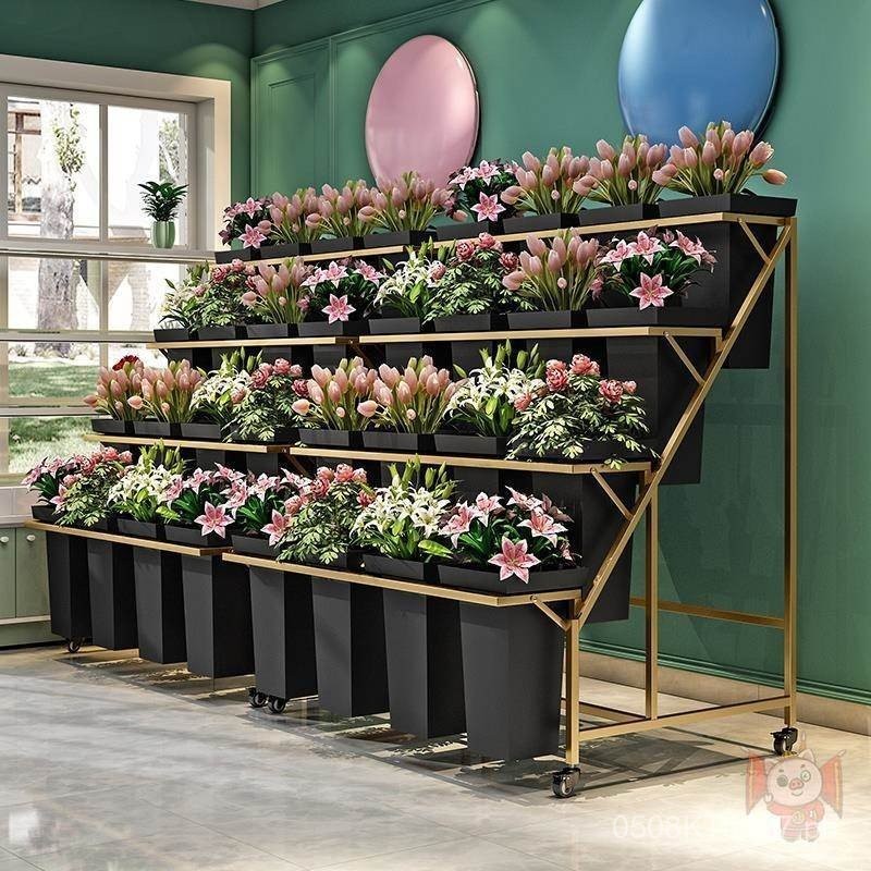 Flower Shop Flower Bucket Display Stand Flower Rack Ladder Fresh Flower ...