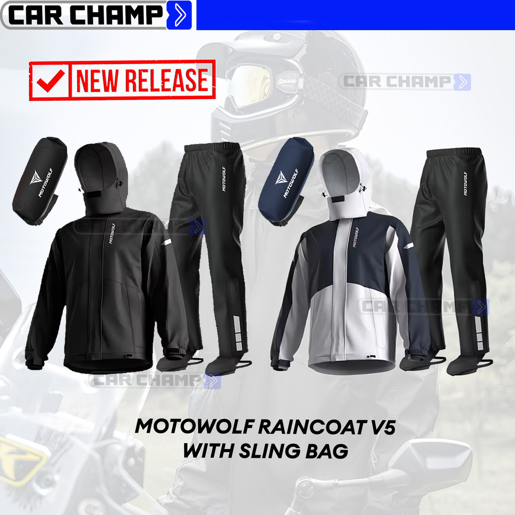 Motowolf Raincoat V5/ Rain Coat Version 5 Upgraded Rainwear, Rainstorm ...
