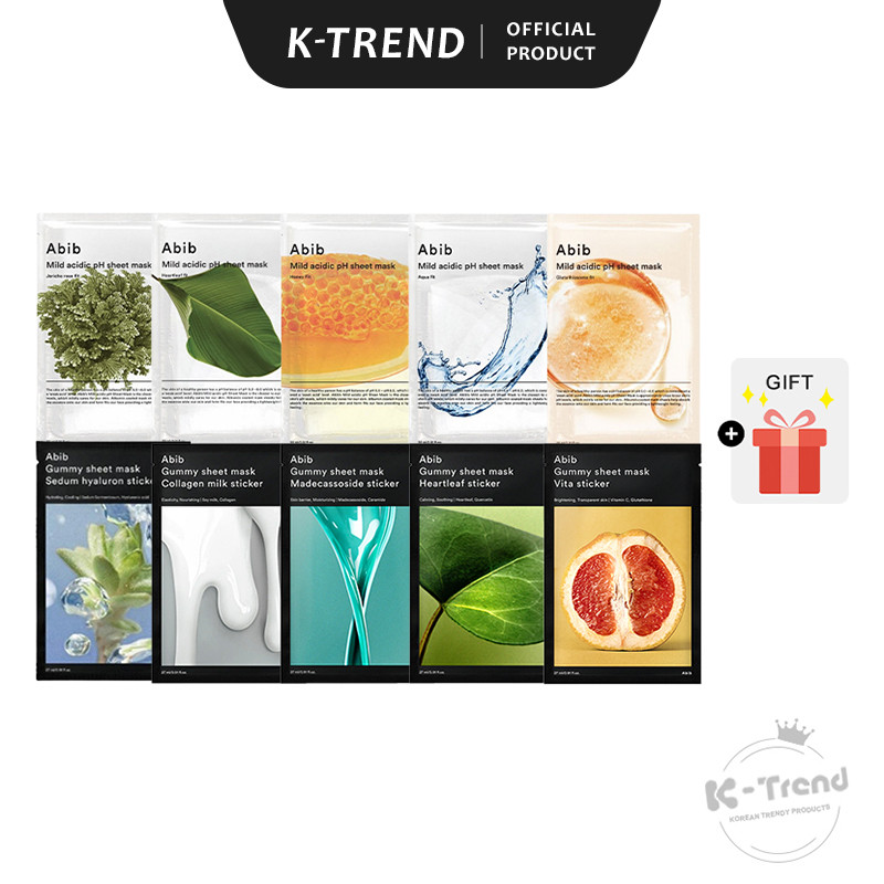Abib Gummy/Mild Acidic Ph/Collagen Gel Sheet Mask(SET 5/10ea)[No Box] | Shopee Philippines