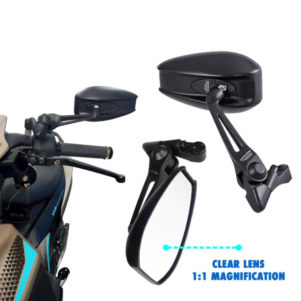 Motorcycle Rearview Mirror Explosion-proof Anti-glare Blue Mirror ...