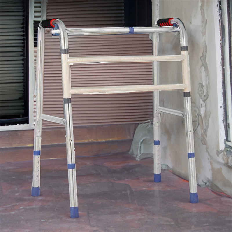 Folding Stainless Steel Elderly Walker With Twistable Four Corner ...