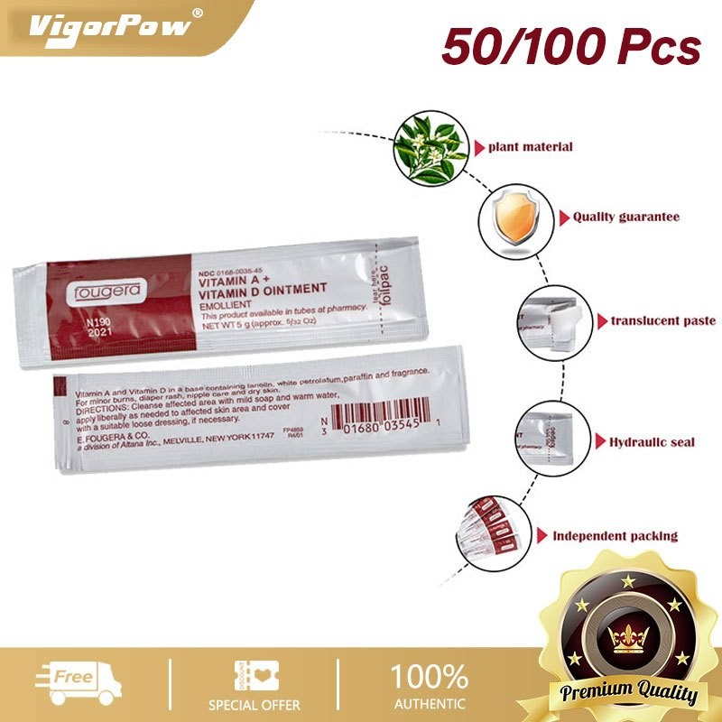 50/100pcs Fougera Vitamin Ointment Tattoo Care Products Vitamin A&D Top ...