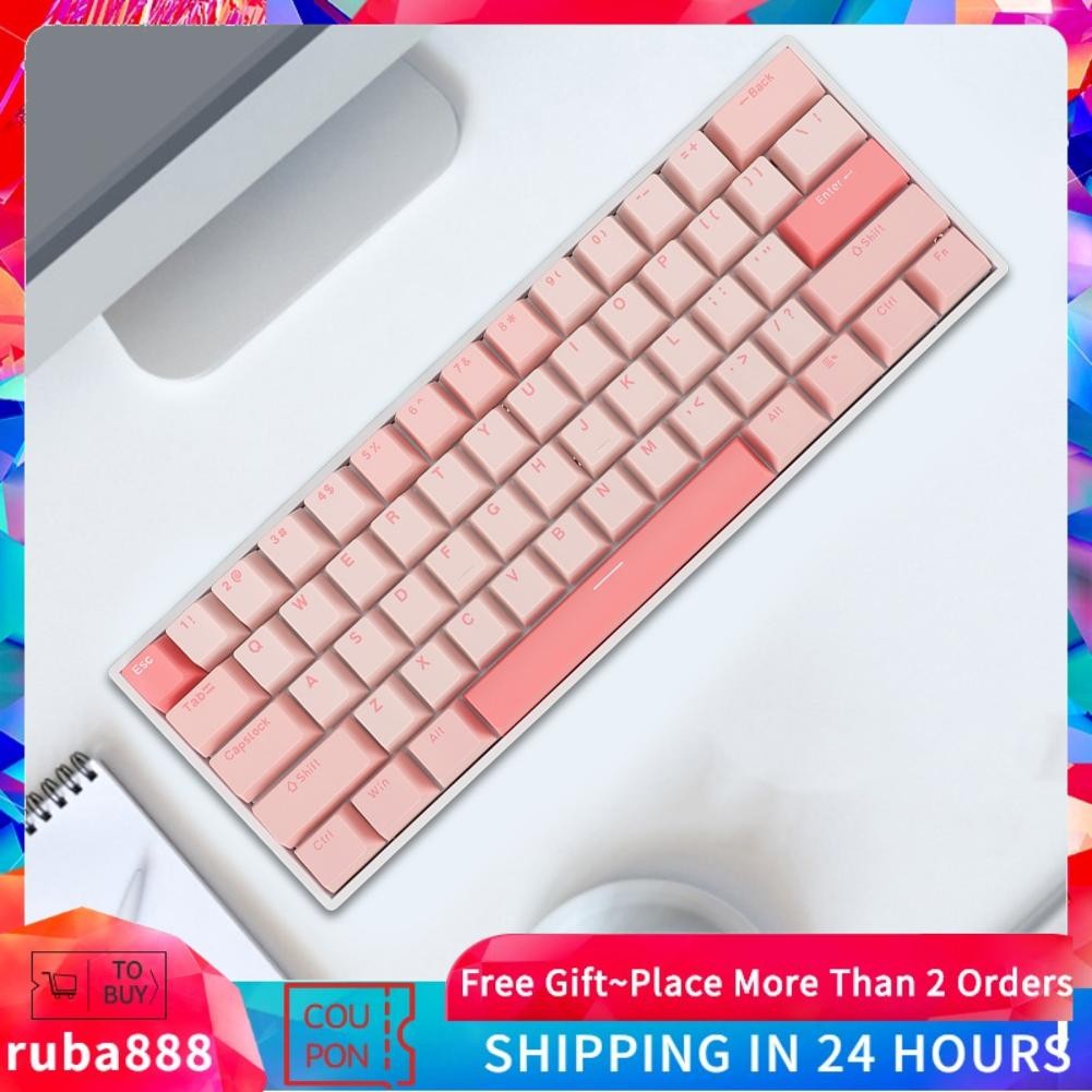 Ruba888 RGB Mechanical Keyboard Convenient Key Line Separation Portable ...