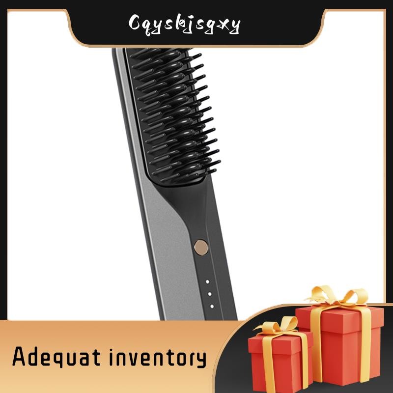 cqyskjsgxy Rechargeable Hot Comb Cordless Hair Brush Straightener Heat ...